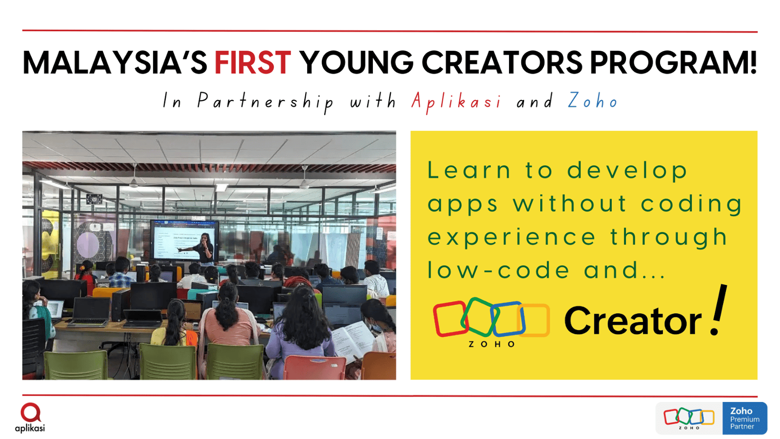 Malaysia's First Young Creators Program with Aplikasi! | Zoho Partner ...